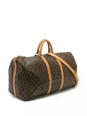 LOUIS VUITTON 2005 55 Keepall Bandoulière Monogram-pattern Duffel Bag