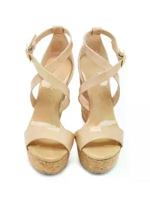 JIMMY CHOO Portia Cork Wedge Sandals
