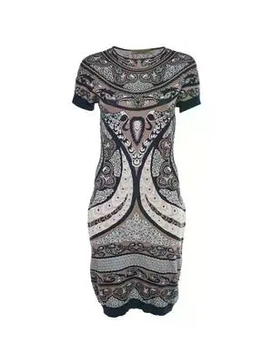 Alexander McQueen Jacquard-knit Midi Dress - Neutrals