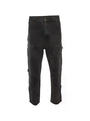 LOUIS VUITTON Embossed-details Carpenter Denim Jeans - Black