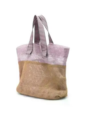 ÉPICE Colour-block Mesh Tote Bag