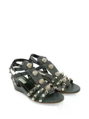 Balenciaga Arena Studded Wedge Sandals