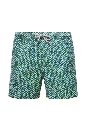 MC2 SAINT BARTH Palm Tree-print Swim Shorts - Green