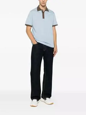 Kiton Contrast-trim Short-sleeves Polo Shirt