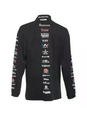 Balenciaga Logo-print Mock-neck Long-sleeve T-shirt