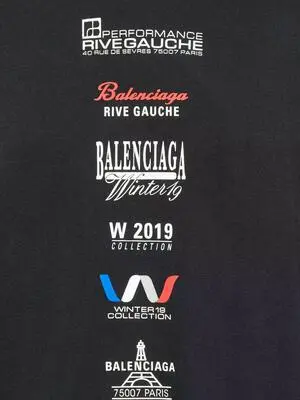 Balenciaga Logo-print Mock-neck Long-sleeve T-shirt