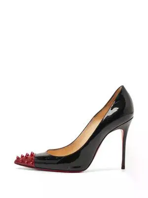 CHRISTIAN LOUBOUTIN Geo Spike-embellished Leather Heeled Pumps