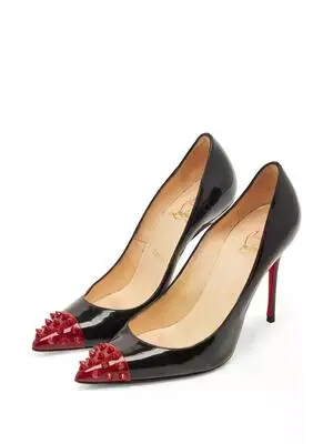 CHRISTIAN LOUBOUTIN Geo Spike-embellished Leather Heeled Pumps