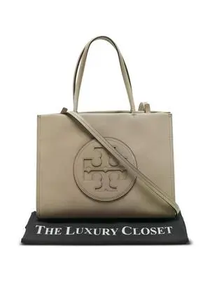 Tory Burch Small Ella Logo Patch Tote Bag - Neutrals