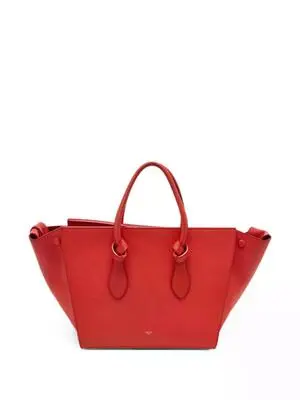 Celine 2014 Small Tie Leather Tote Bag - Red