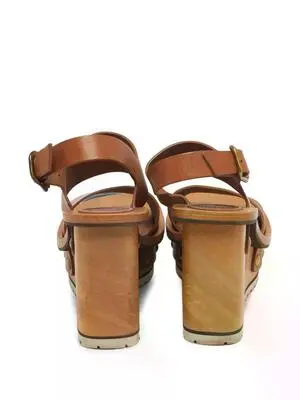 Chloé Ankle Strap Wedge Sandals
