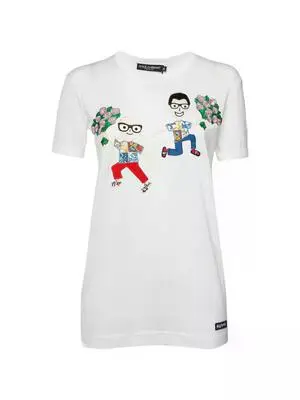 Dolce & Gabbana Dg Family Patchwork Half-sleeve T-shirt
