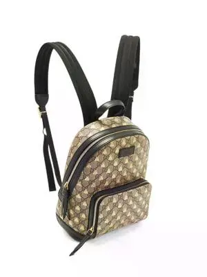 Gucci Gg Supreme Embroidered Bee Backpack
