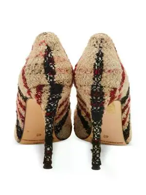 Carolina Herrera Check Tweed Pumps