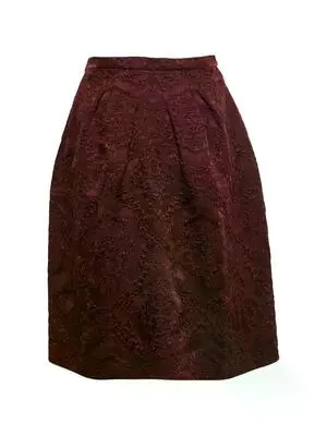 Dior Jacquard Flared Skirt - Red