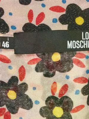 Moschino Floral-print Belted Midi Dress