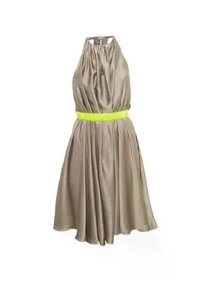 Versace Belted Halter-neck Mini Dress