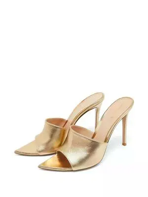 GIANVITO ROSSI Elle Heeled Sandals - Gold