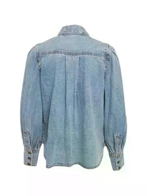 Zimmermann Neck Tie-up Denim Blouse