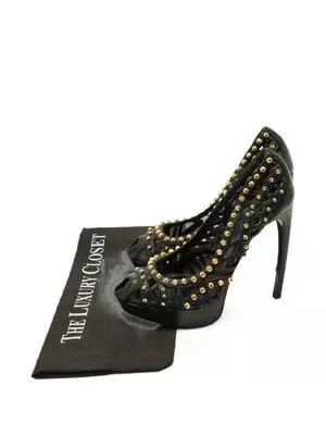 Alexander McQueen Cut-out Studded Platform Pumps