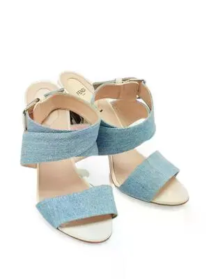 Fendi Flora Detail Ankle-wrap Sandals