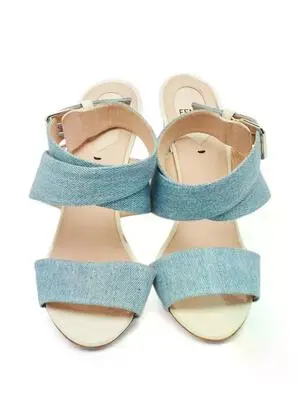 Fendi Flora Detail Ankle-wrap Sandals