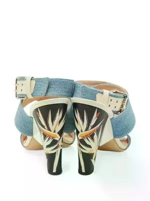 Fendi Flora Detail Ankle-wrap Sandals