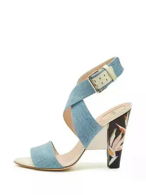 Fendi Flora Detail Ankle-wrap Sandals