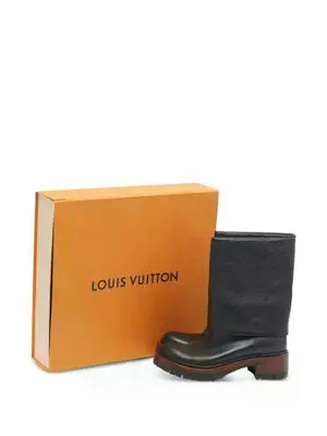 LOUIS VUITTON Monogram Leather Boots