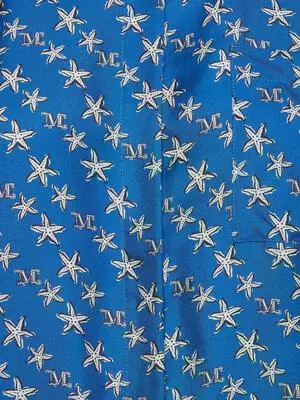 Max Mara Starfish-print Silk Shirt