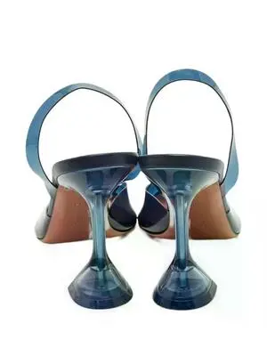 Amina Muaddi Holli Glass Slingback Pumps