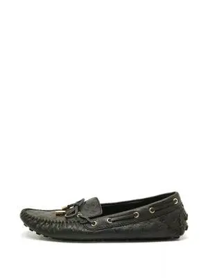 LOUIS VUITTON Gloria Monogram Loafers - Black