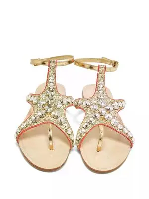 Miu Miu Crystal-embellished Flat Sandals