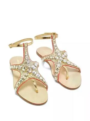 Miu Miu Crystal-embellished Flat Sandals