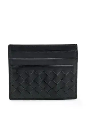 Bottega Veneta Intrecciato Weave Card Holder - Blue