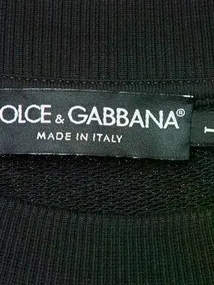 Dolce & Gabbana Embroidered-logo Crew-neck Cotton Sweatshirt