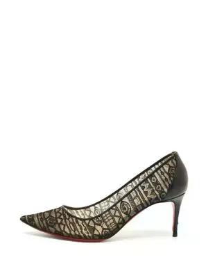 CHRISTIAN LOUBOUTIN Saramor Lace High Heel Pumps - Black
