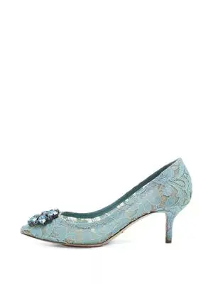 Dolce & Gabbana Bellucci Crystal-embellished Pumps - Blue