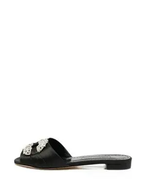Manolo Blahnik Pralina Crystal-buckle Sandals