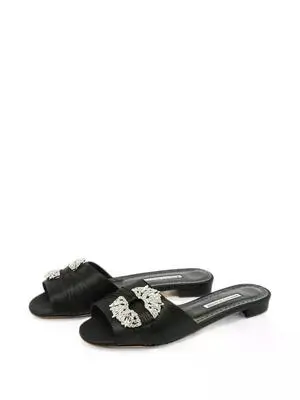 Manolo Blahnik Pralina Crystal-buckle Sandals