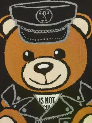 Moschino Teddy Bear Intarsia Knit Sweater