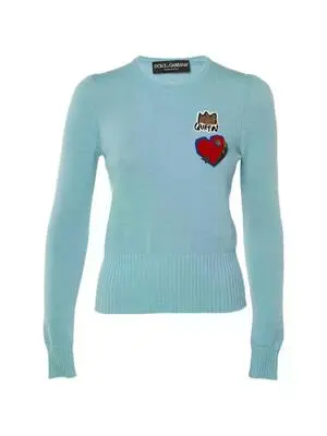 Dolce & Gabbana Heart Crown Patch Sweater