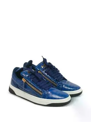 GIUSEPPE ZANOTTI Croc-embossed Side-zip Sneakers