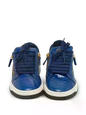 GIUSEPPE ZANOTTI Croc-embossed Side-zip Sneakers