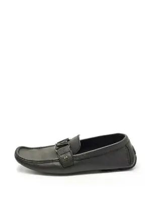 LOUIS VUITTON Monte Carlo Leather Loafers - Grey