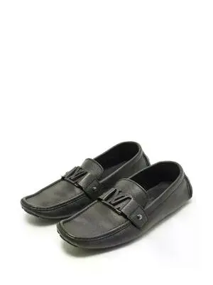 LOUIS VUITTON Monte Carlo Leather Loafers - Grey