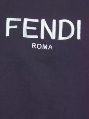 Fendi Logo-embroidered Crew-neck T-shirt