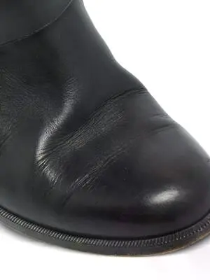 CHRISTIAN LOUBOUTIN Studded Buckle Leather Mid-calf Boots