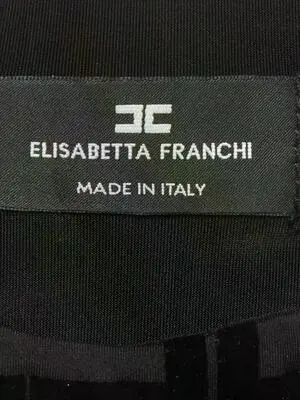 Elisabetta Franchi Logo Flocked Bodysuit