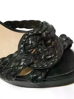 CHRISTIAN LOUBOUTIN Fatima Woven Ankle Strap Sandals